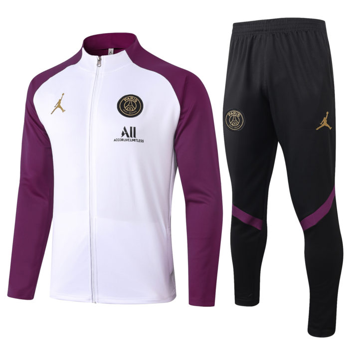 Paris Saint-Germain Tracksuit 2020/2021 – White / Purple / Black ...